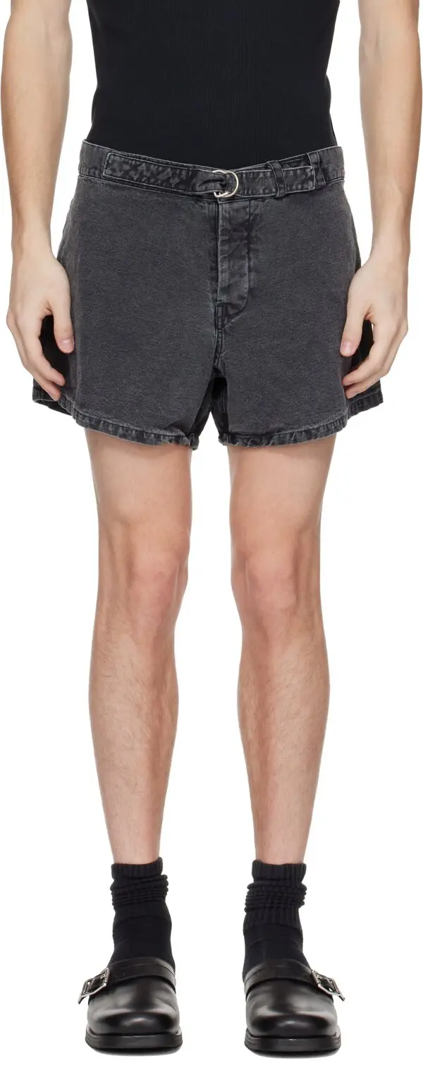Our Legacy Denim Shorts With D-ring Belt