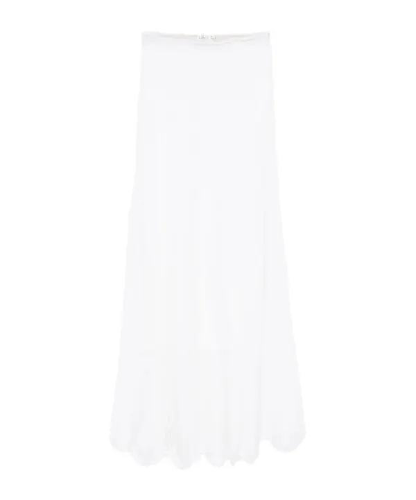 FORTE_FORTE Pleated Skirt With Scalloped Hem