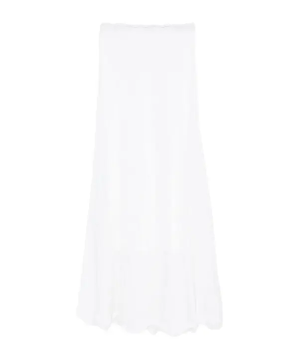 FORTE_FORTE Pleated Skirt With Scalloped Hem