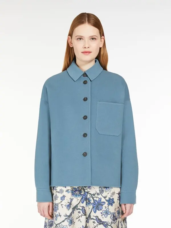 Max Mara Buttoned Long-sleeve Jacket With Pointed Collar