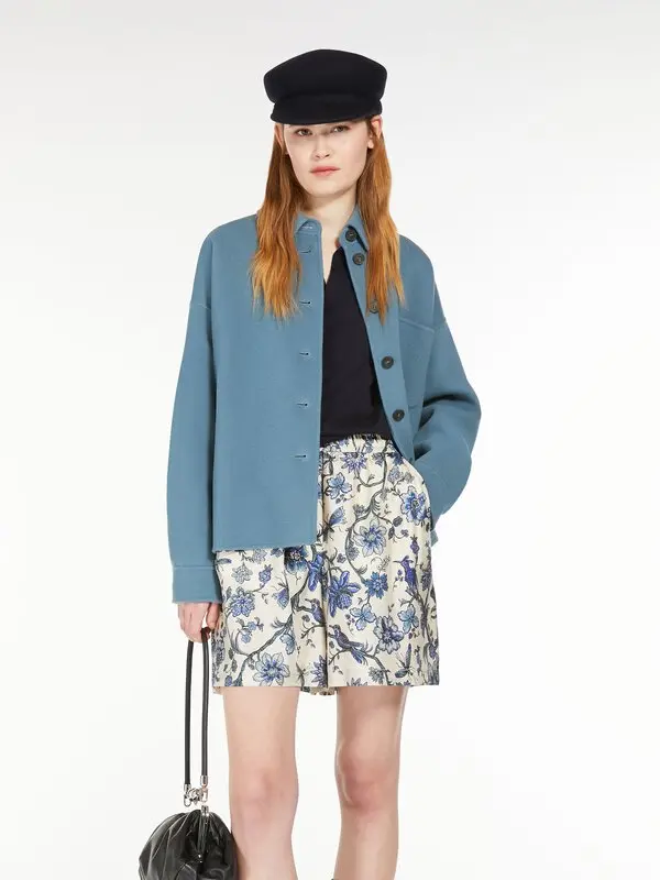 Max Mara Buttoned Long-sleeve Jacket With Pointed Collar