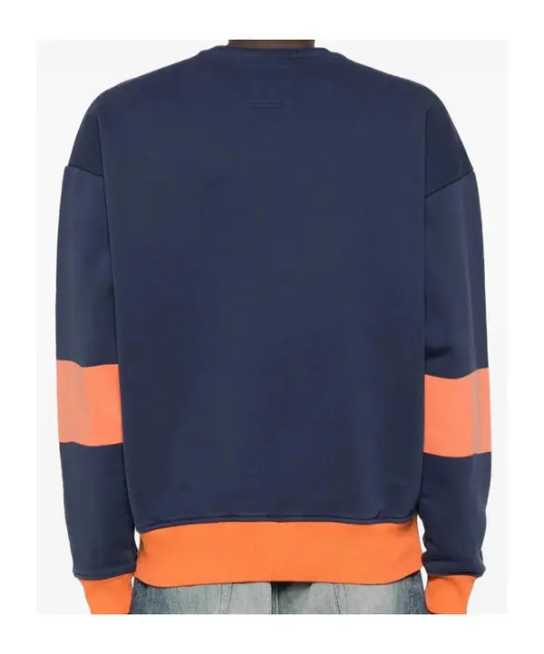 NAPAPIJRI Logo Striped Crew Neck Sweatshirt