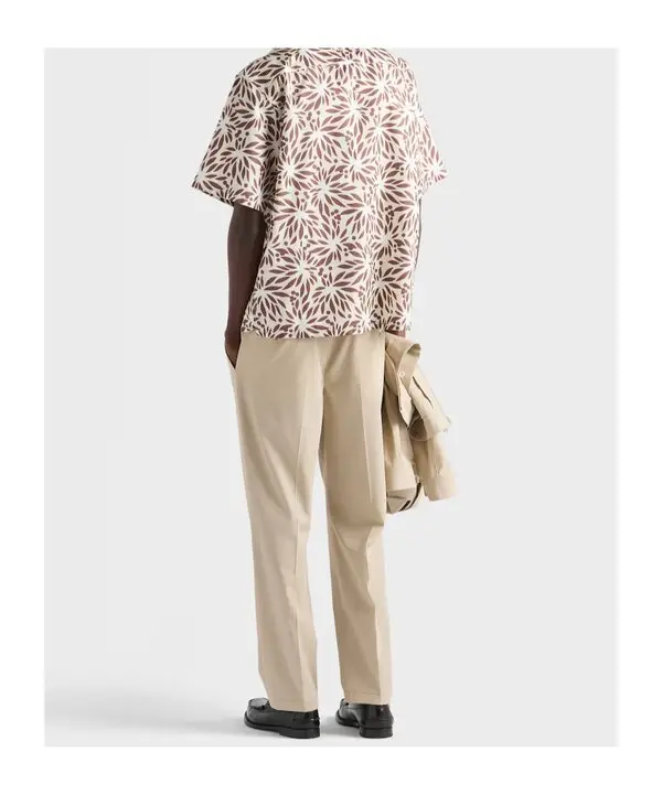 Prada Pleated Tailored Trousers - Sand-colored