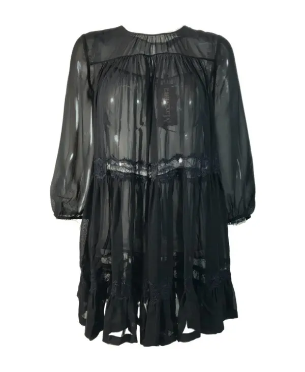 Max Mara Pleated Detail Blouse - Black