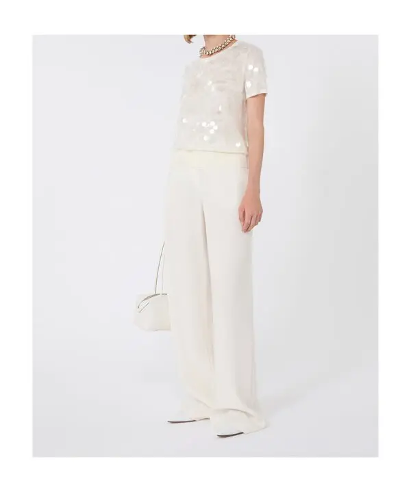 Max Mara Sequin Embellished Jumper - Ivory