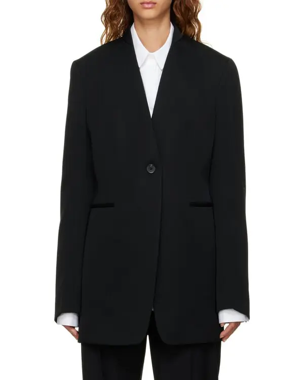 JIL SANDER Single-breasted Tailored Jacket - Black