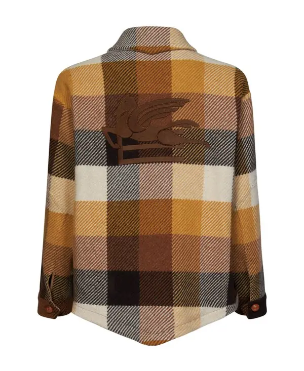 Etro Pegaso Embroidered Split Neck Jumper