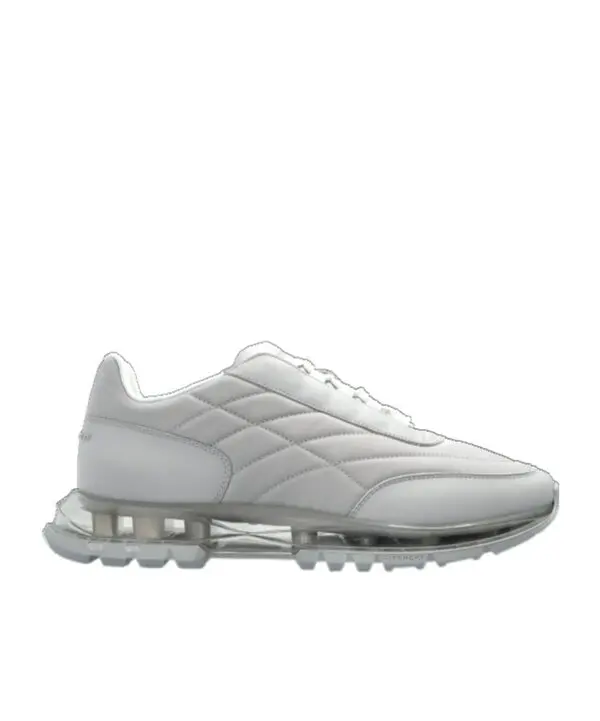 Givenchy Quilted Low Top Sneakers With Transparent Sole - Gray