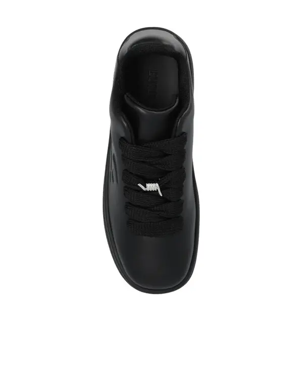 Burberry Embossed Lace-up Sneakers - Black