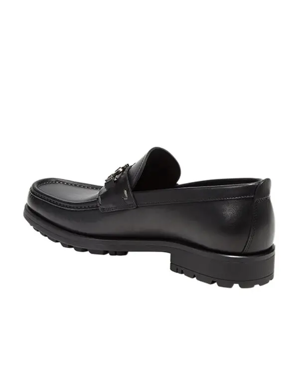 FERRAGAMO Gancini Detail Loafers - Black