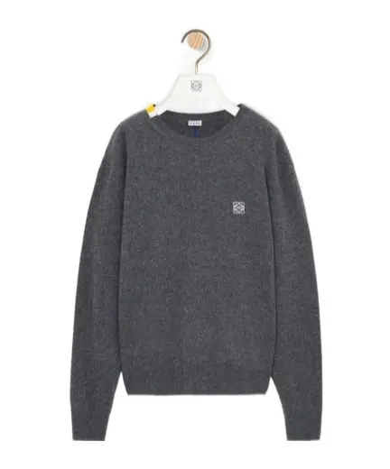 Loewe Two-tone Intarsia Detailed Jumper - Grey