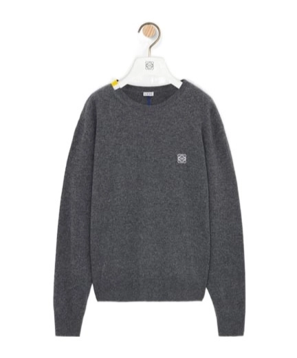 Loewe Two-tone Intarsia Detailed Jumper - Grey