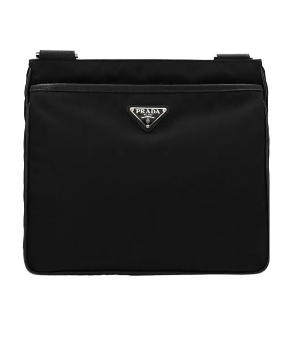 Prada Logo Shoulder Bag - Black