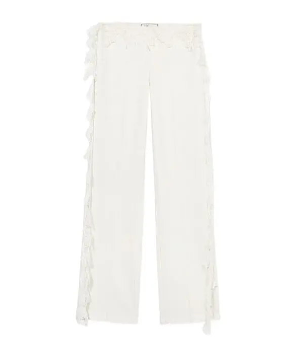 Blumarine Lace Trim Trousers