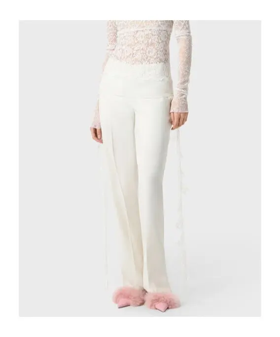 Blumarine Lace Trim Trousers