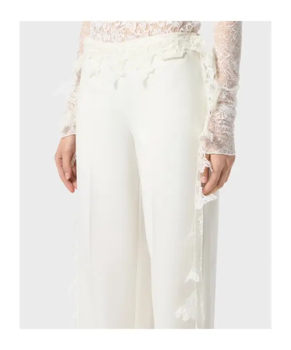 Blumarine Lace Trim Trousers