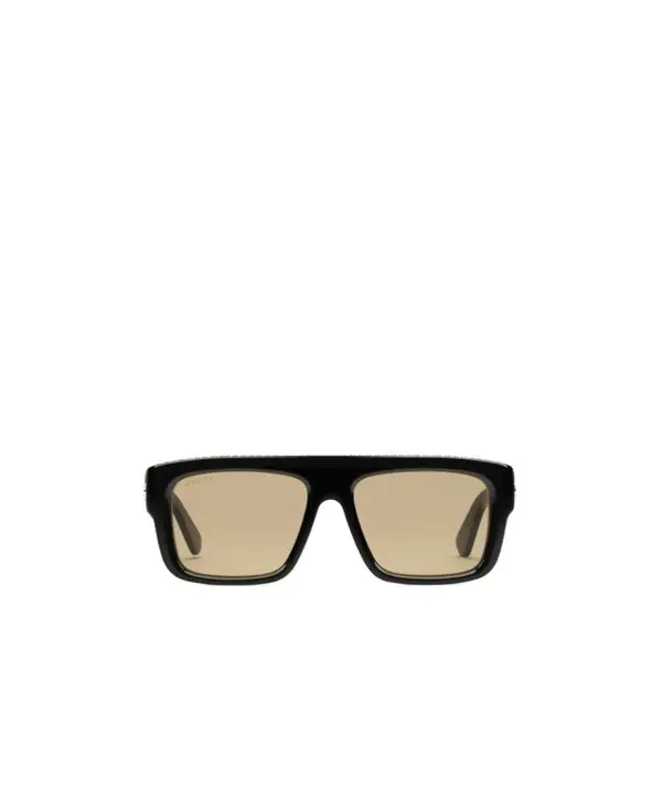 Gucci Embellished Square Frame Sunglasses - Black