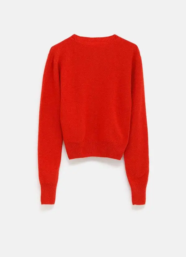 BASERANGE Long-sleeved Cardigan With Button Closure - Red