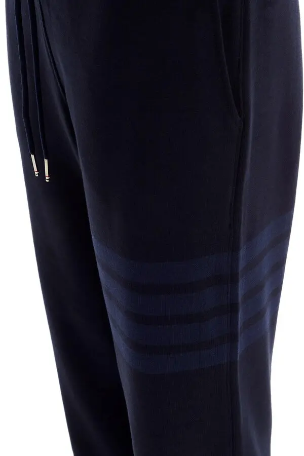 Thom Browne 4-bar Drawstring Track Pants - Navy Blue