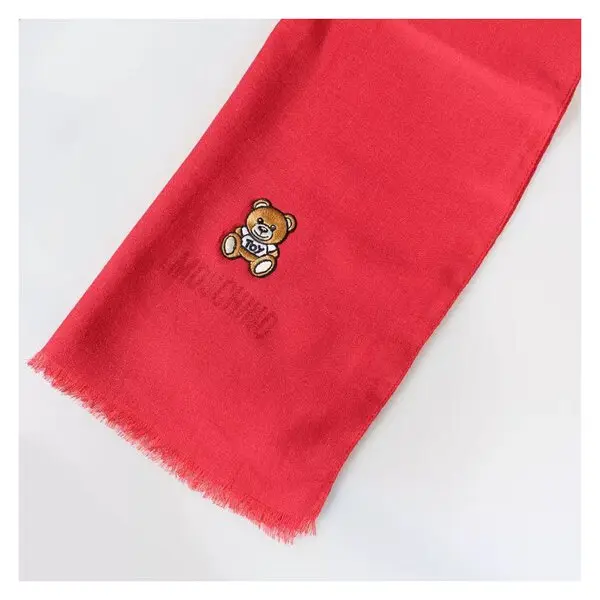 Moschino Logo Scarf - Red