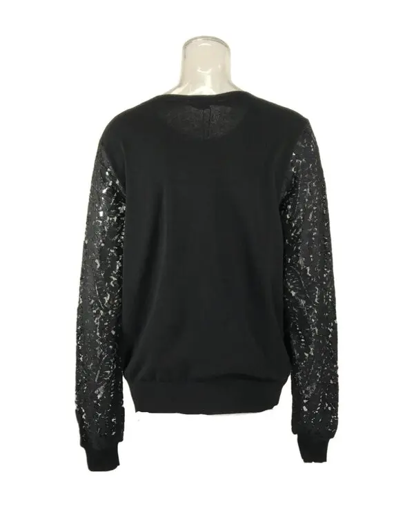 Max Mara Lace Sleeve Logo Cardigan