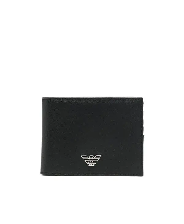 Emporio Armani Logo Bifold Wallet - Black