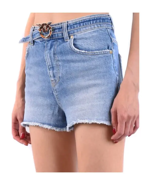 Pinko Logo Denim Shorts