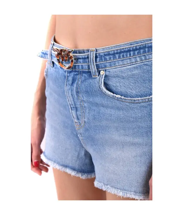 Pinko Logo Denim Shorts
