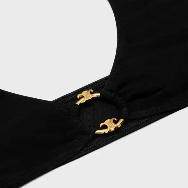 Celine Triomphe Triangle Top In Matte Jersey