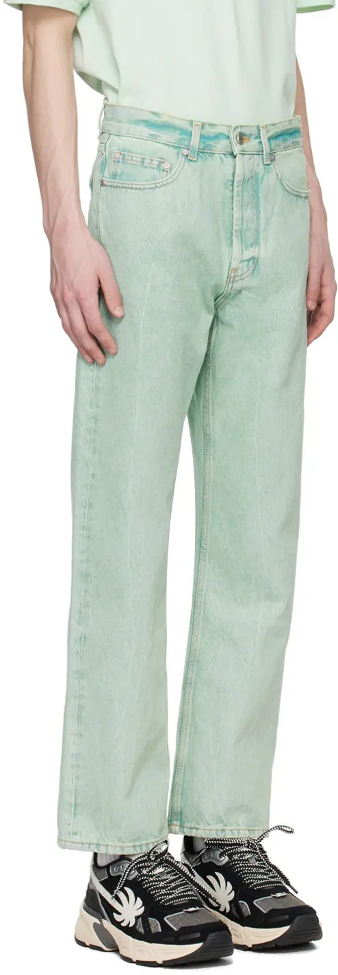 Palm Angels Overdyed Straight Leg Jeans