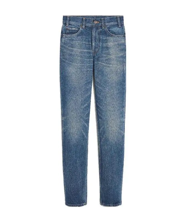 Celine Slim Jeans In Dark Union Wash Denim
