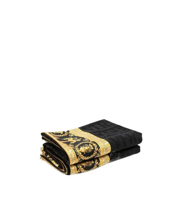 Versace Allover Logo Detailed Blanket