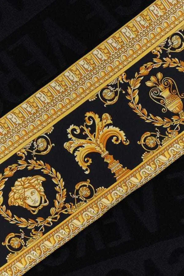 Versace Allover Logo Detailed Blanket