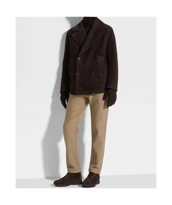 Zegna Shearling Wool Peacoat