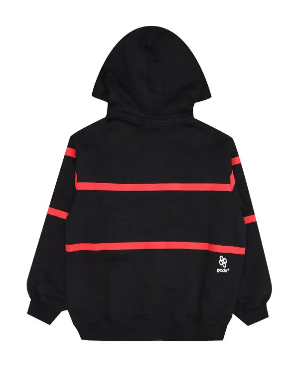 Gcds Zip-up Hoodie With Printed Logo Detail