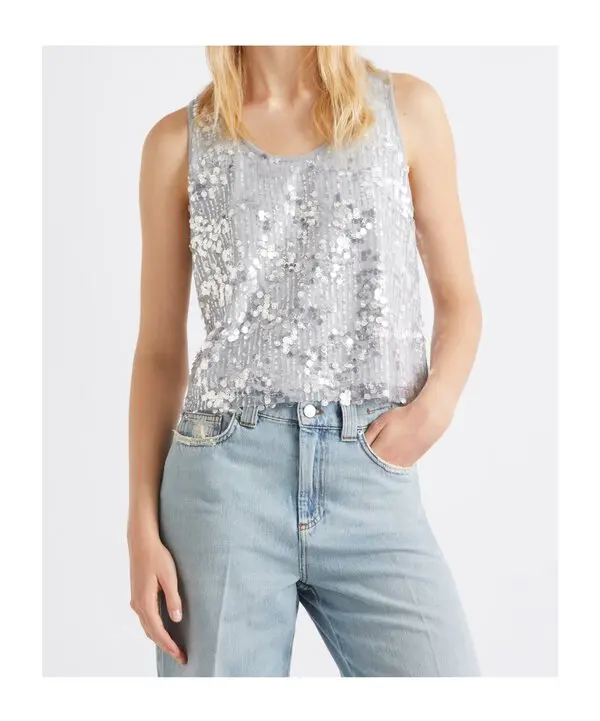 Marella Sleeveless Sequined Top