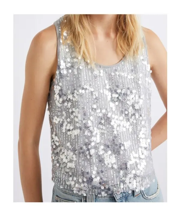 Marella Sleeveless Sequined Top
