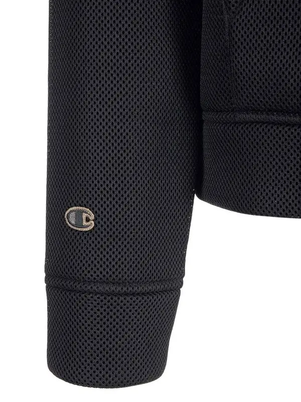 Rick Owens Embroidered Logo Mesh Jacket