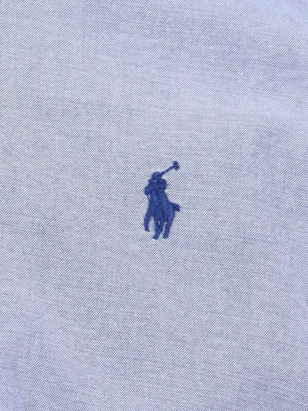 Polo Ralph Lauren Logo Embroidered Long-sleeved Shirt - Blue