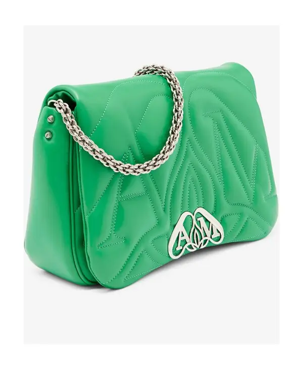 Alexander McQueen Seal Quilted Shoulder Bag - Green