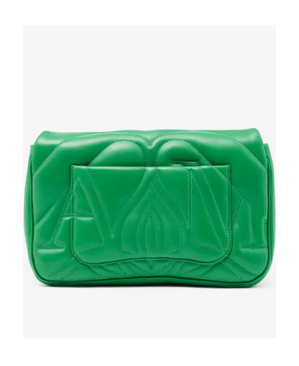 Alexander McQueen Seal Quilted Shoulder Bag - Green