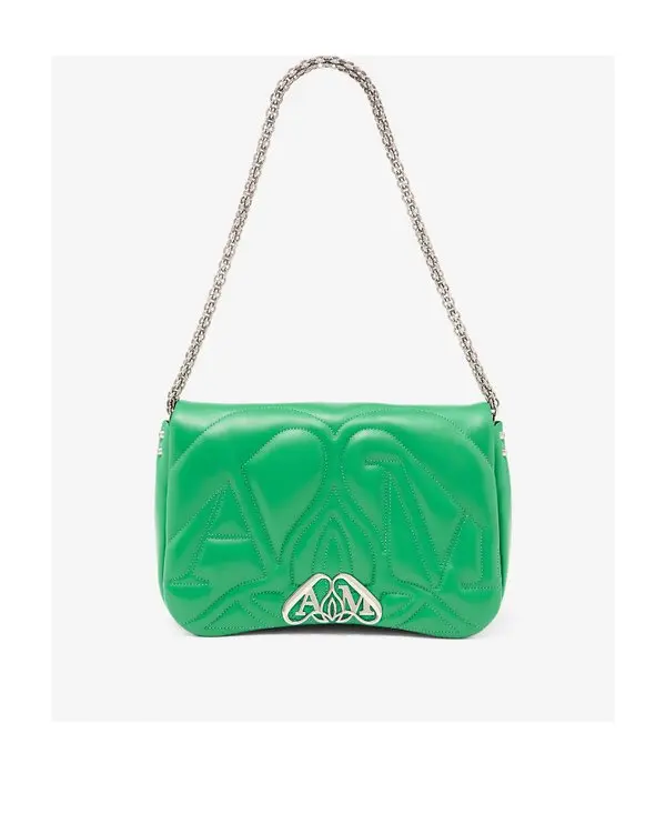 Alexander McQueen Seal Quilted Shoulder Bag - Green