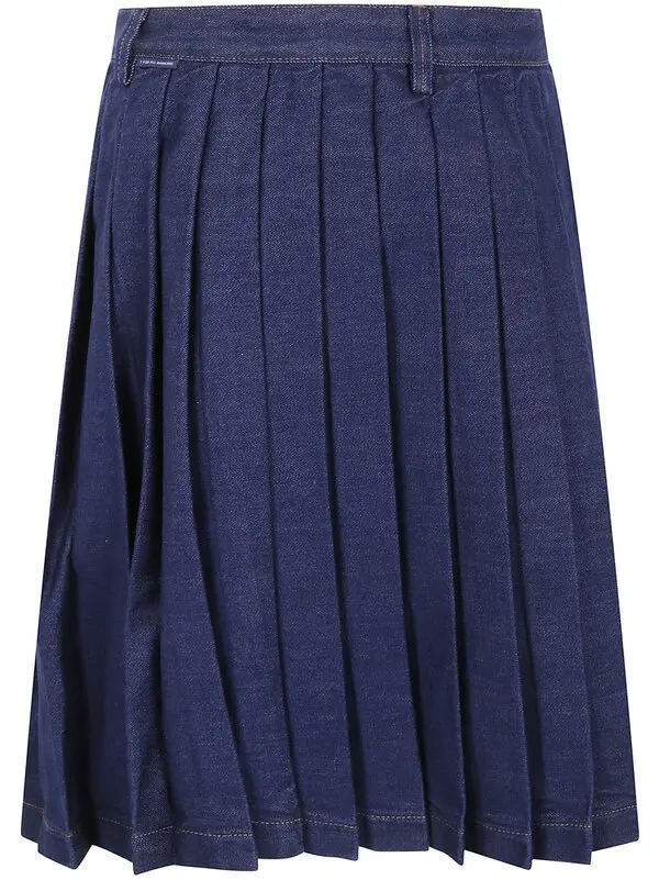 7 For All Mankind Pleated Denim Skirt