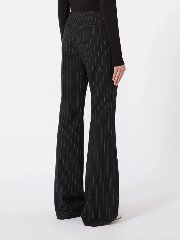 Sportmax Pinstriped Flared Trousers
