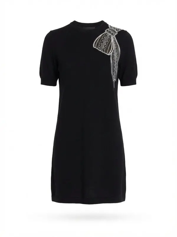 Thom Browne Bow-embroidered Knitted Dress