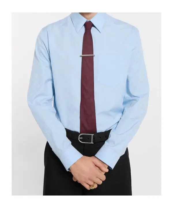 Gucci Gg Jacquard Neck Tie - Wine Red