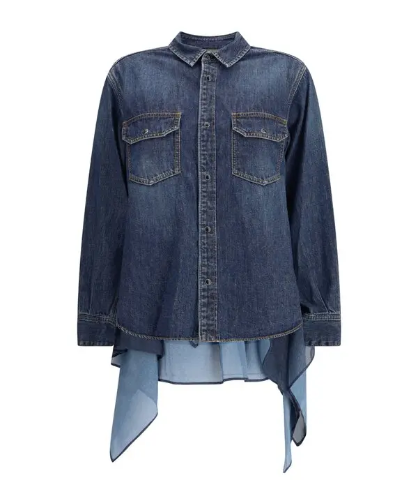 Sacai Patch-pocket Shirt - Blue