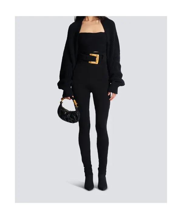 Balmain Belted Stretch Trousers