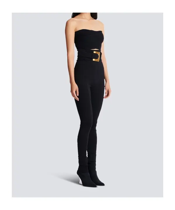 Balmain Belted Stretch Trousers
