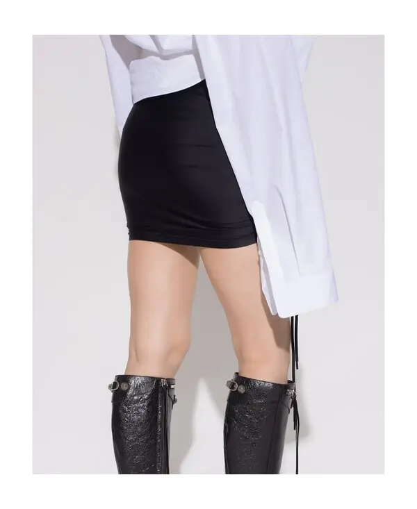 Balenciaga Asymmetrical Hem Mini Skirt With Drawstring